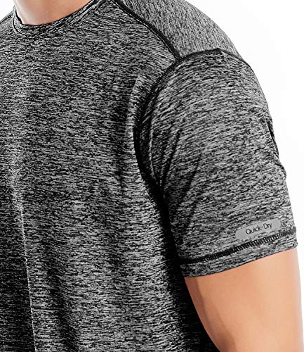 Zengjo Mens Workout Shirts(L,Marled Charcoal) Apparel Accessories ...