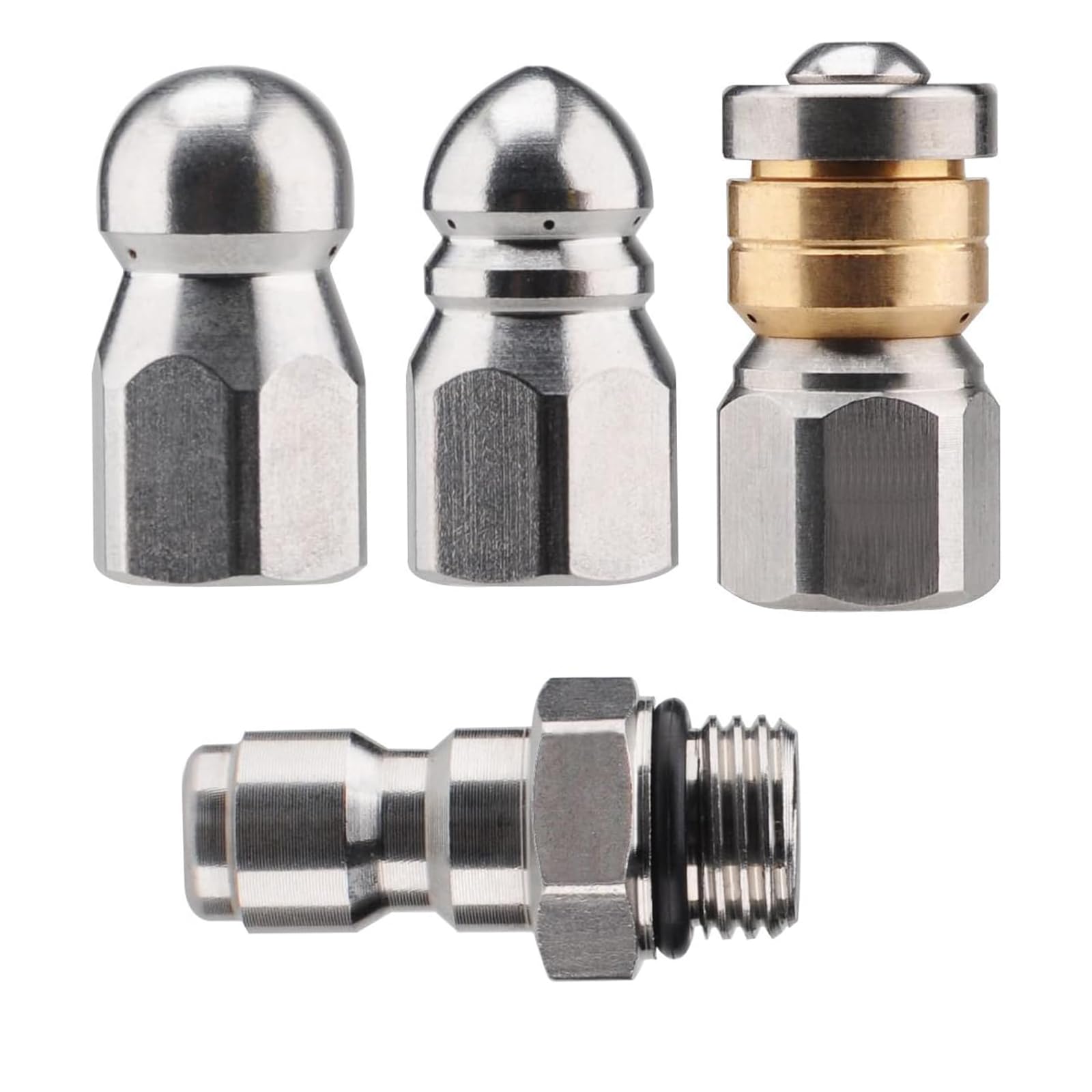 Amazon.com: Stainless Steel Sewer Jetter Nozzle,Sewer Jetter kit for ...