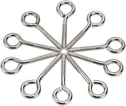 Amazon.com: HOME MASTER HARDWARE 4.25 Inch Heavy Duty Eye Screw Hooks ...