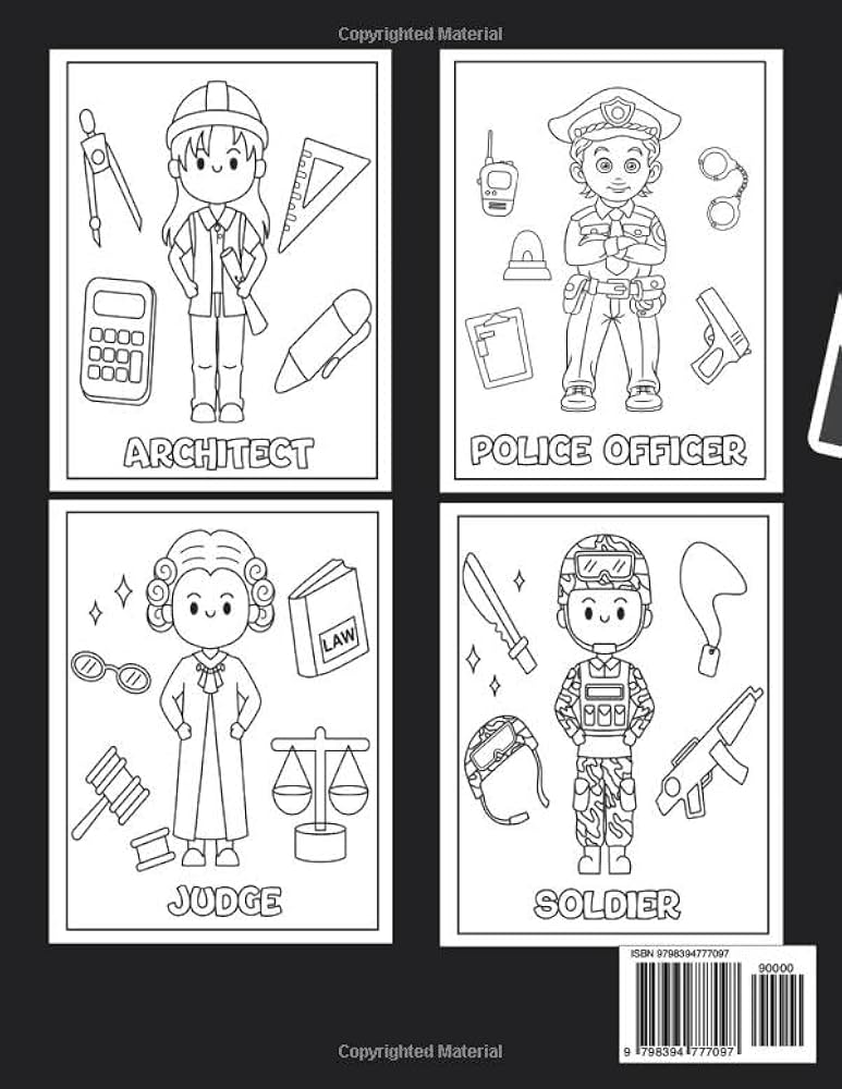 Coloring Worksheet Occupation For Kindergarten Careers & Occupation