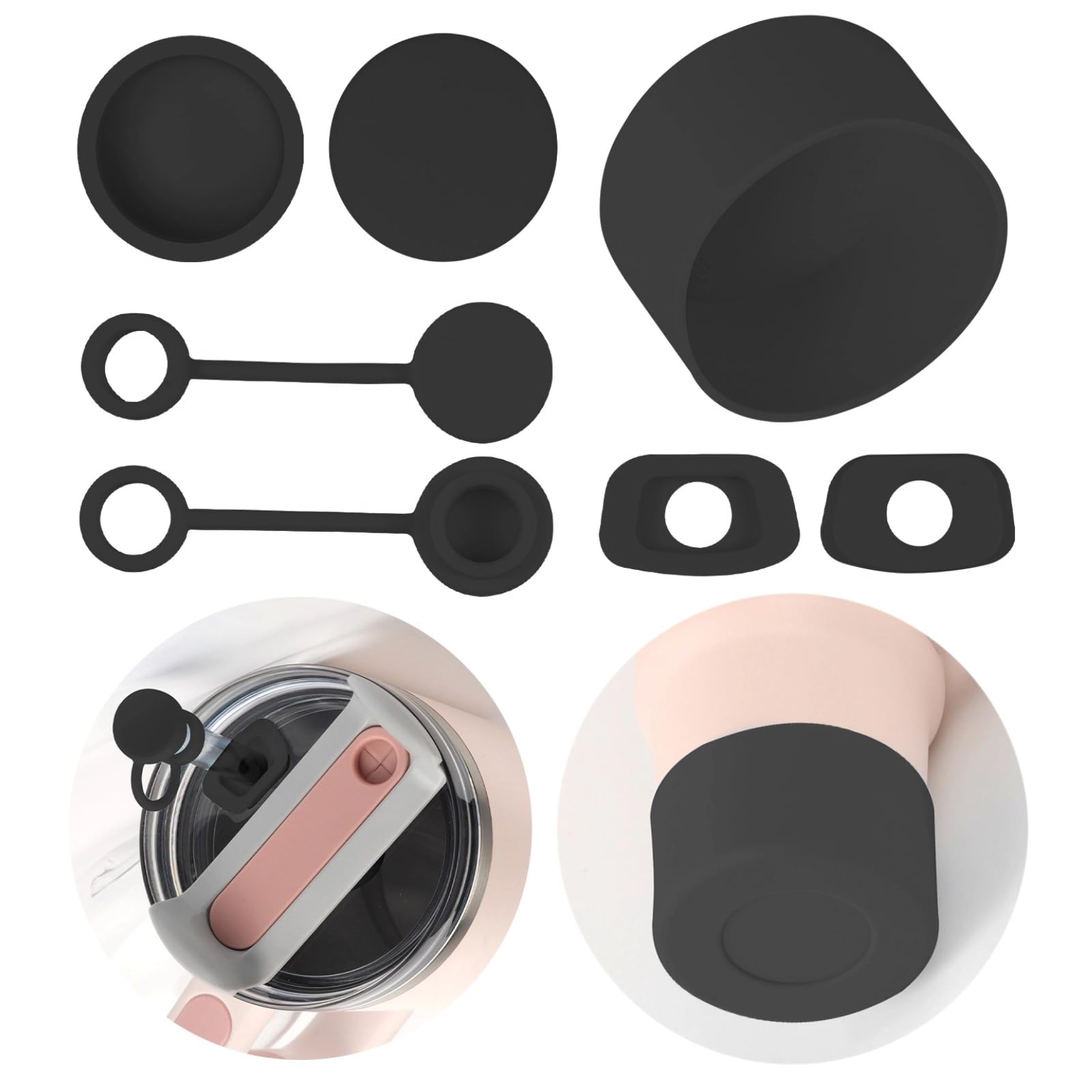Amazon.com | KINTEGOOD 7 PCS Silicone Stoppers Set for Stanley Tumblers ...