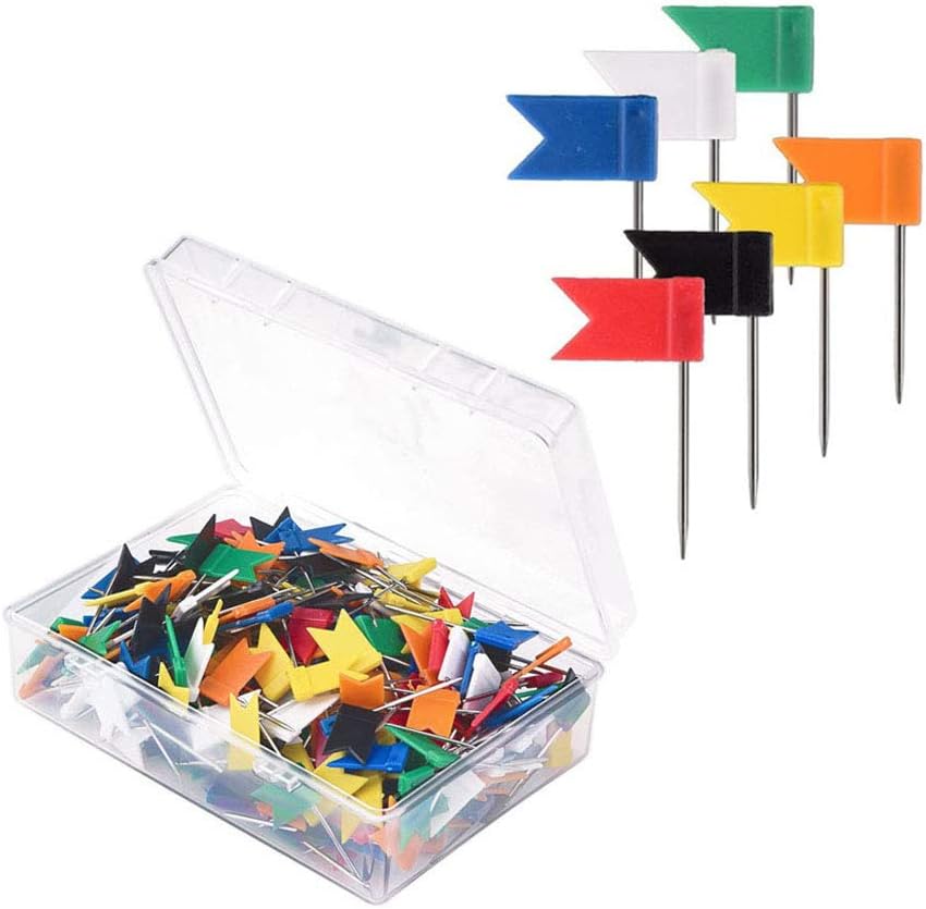 100 Pieces Map Pins, Map Tacks, Map Push Pins, Map Push Pins Thumb ...