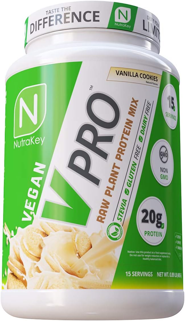 Amazon.com: NutraKey V-Pro, Raw Plant Protein Powder, Organic, Vegan ...