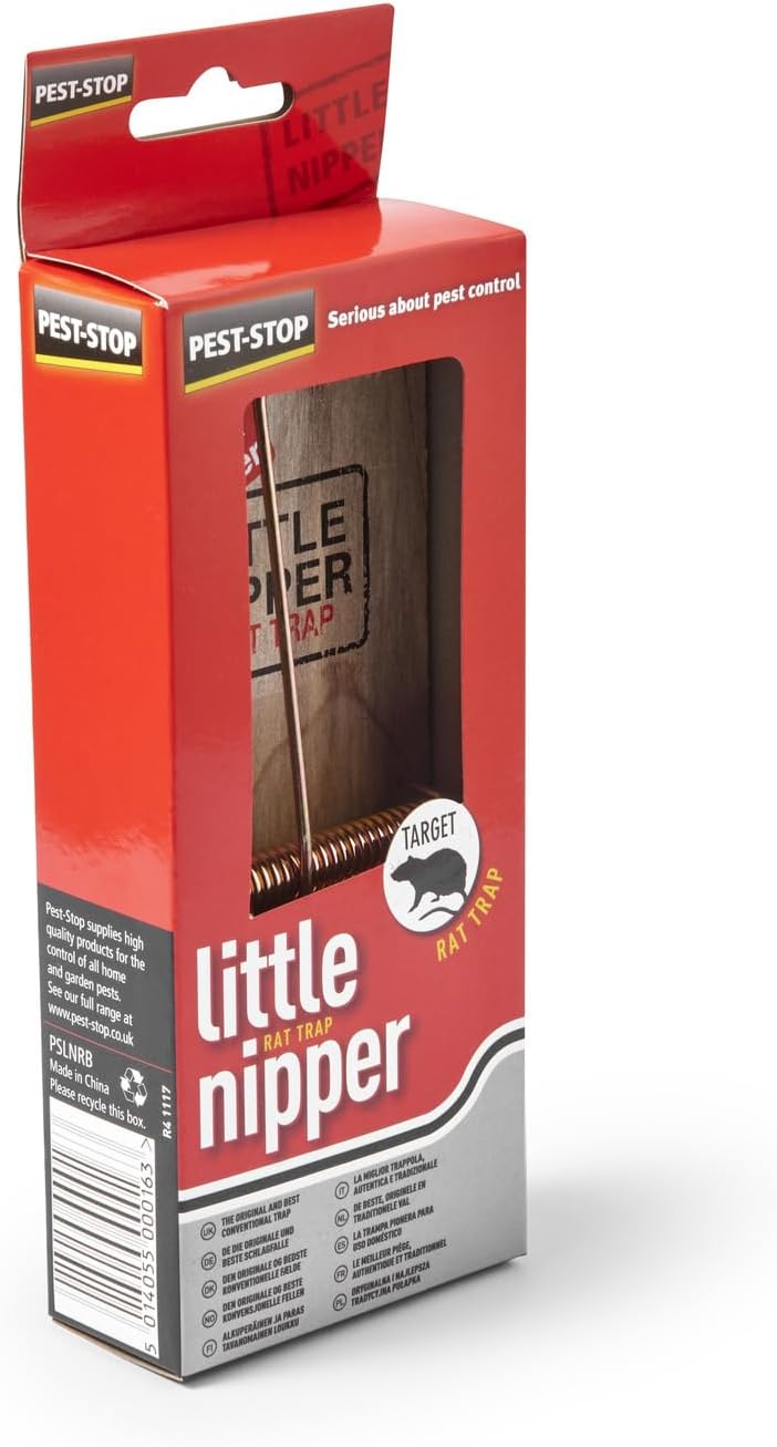 Pest-Stop Little Nipper Mouse Trap – Wooden Snap Trap for Indoors ...