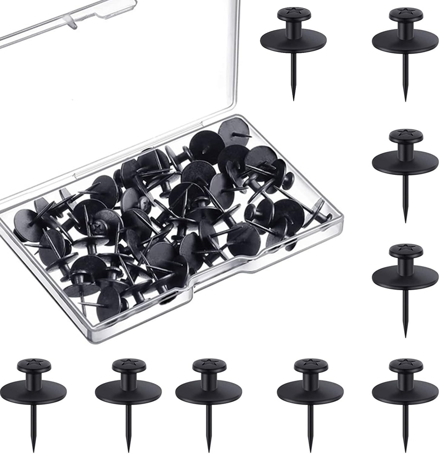 Priaora 30pcs Picture Hangers Nails Double-Headed Wall Nails Pushpin ...