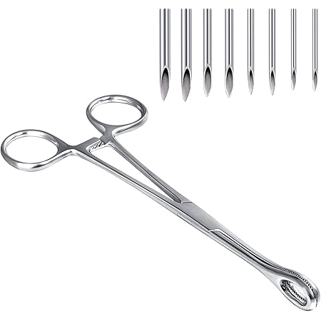 Amazon.com: TcJ-Chen Septum Forceps Clamp Pliers Tool with 14G 16G 18G ...