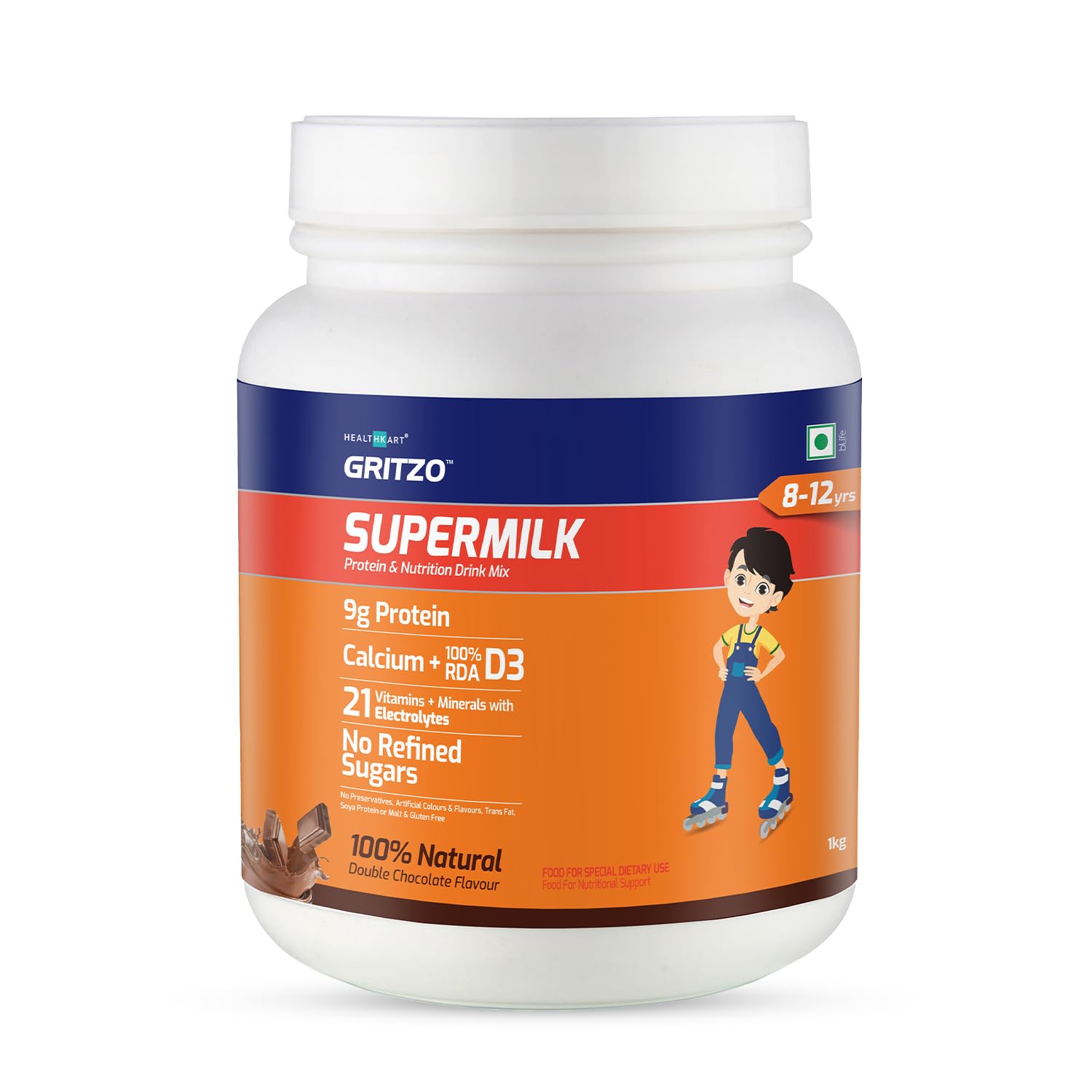 Buy Gritzo Supermilk Daily Nutrition Powder (8-12Y Young Athlete ...