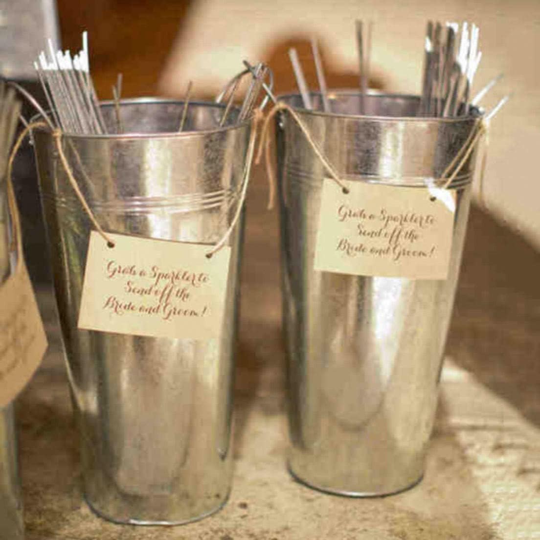 Amazon.com: Wedding Bucket Display 15 inch Galvanized Perfect for 36 ...