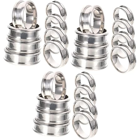Amazon.com: UNICRAFTALE 18Pcs Blank Ring 3 Sizes Stainless Steel ...