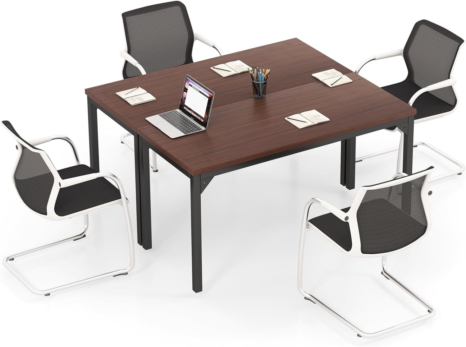 Amazon.com: Tangkula Conference Table Set of 2, Rectangular Meeting ...