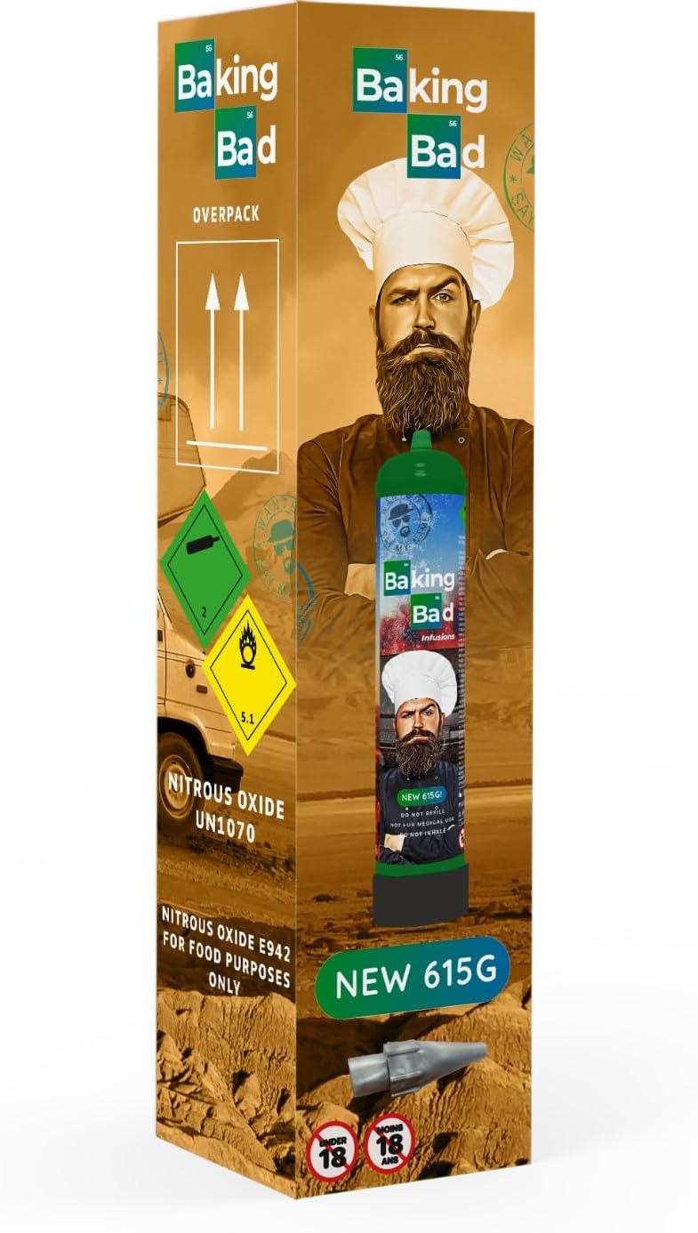 Amazon.com: Baking Bad Infusions Nitro Container for Whipped Cream Charger Cylinder, High ...