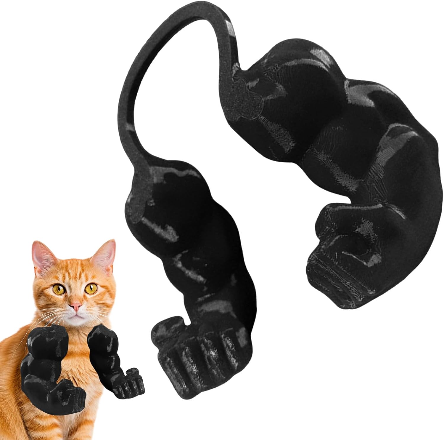 Funny Cat with Muscular Arms, Creative Cat Muscle Arms Decoration Props ...