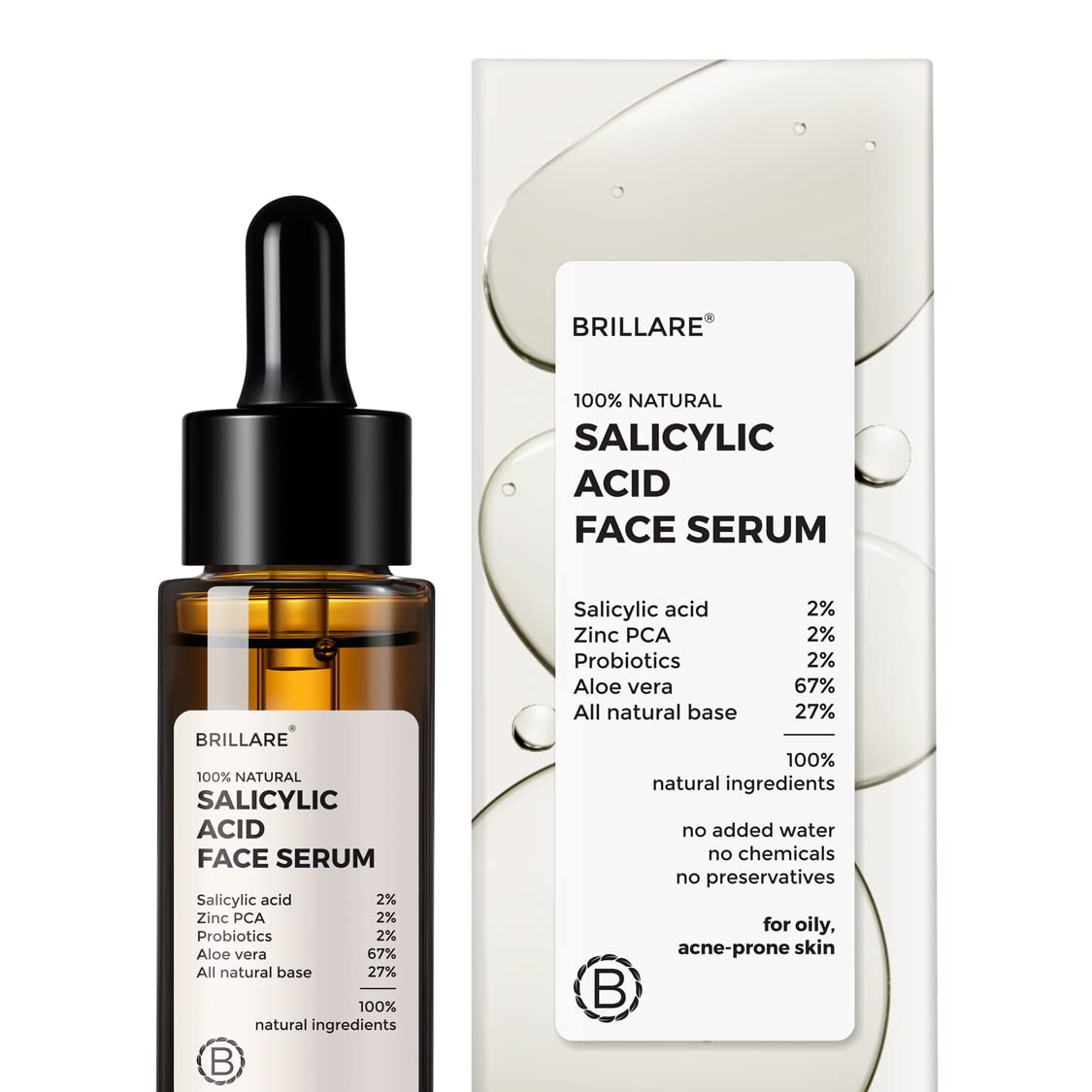 Amazon.com: Brillare 2% Salicylic Acid Serum | Oily, Acne Prone Skin ...