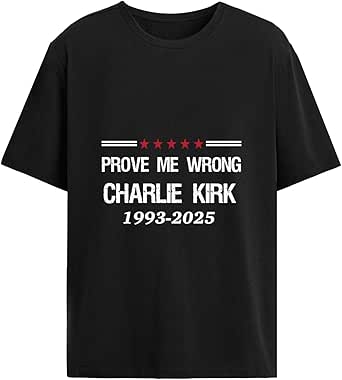 Amazon.com: Prove ME Wrong Charlie Kirk Tee Mens Graphic Vintage ...