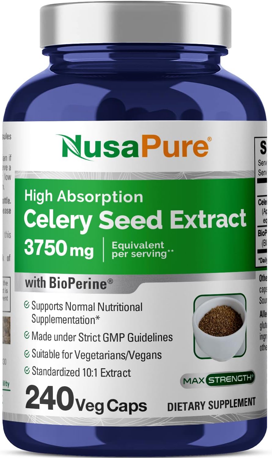 Amazon.com: Solaray Celery Seed, 505mg, 100 Vegetarian Capsules ...