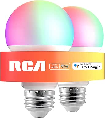 RCA Smart Light Bulbs, Multicolor LED, WiFi, Dimmable Color Changing ...