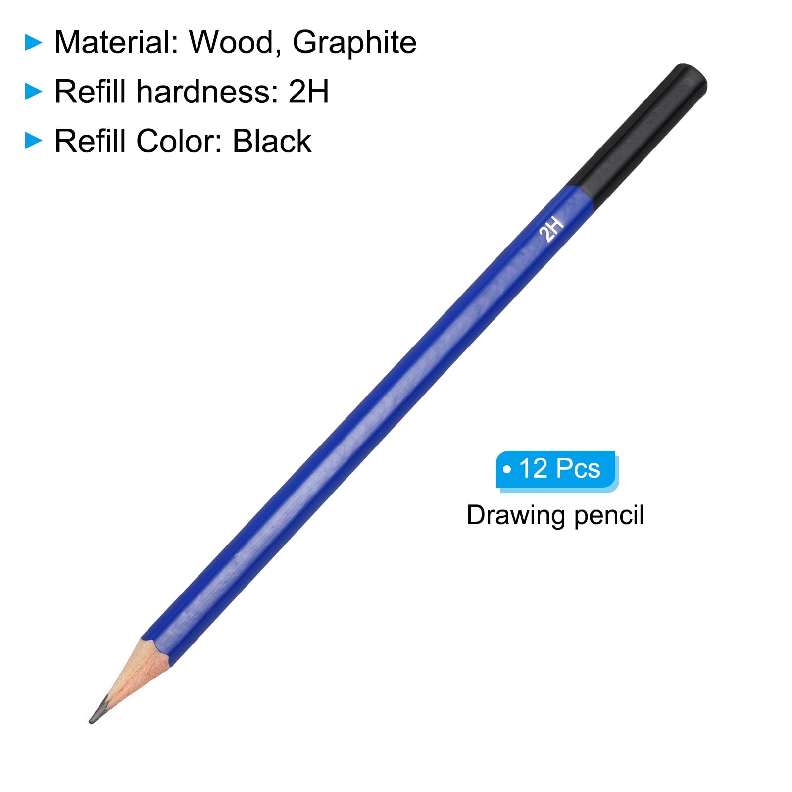 PATIKIL 2H Drawing Pencils for Sketching, 12PCS Sketch Pencils for ...