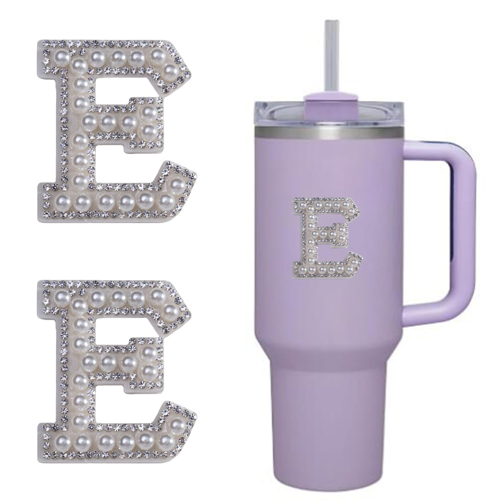 Amazon.com: kapitomanio 2pcs Peal Initial Letters for Stanley Cup Cute ...
