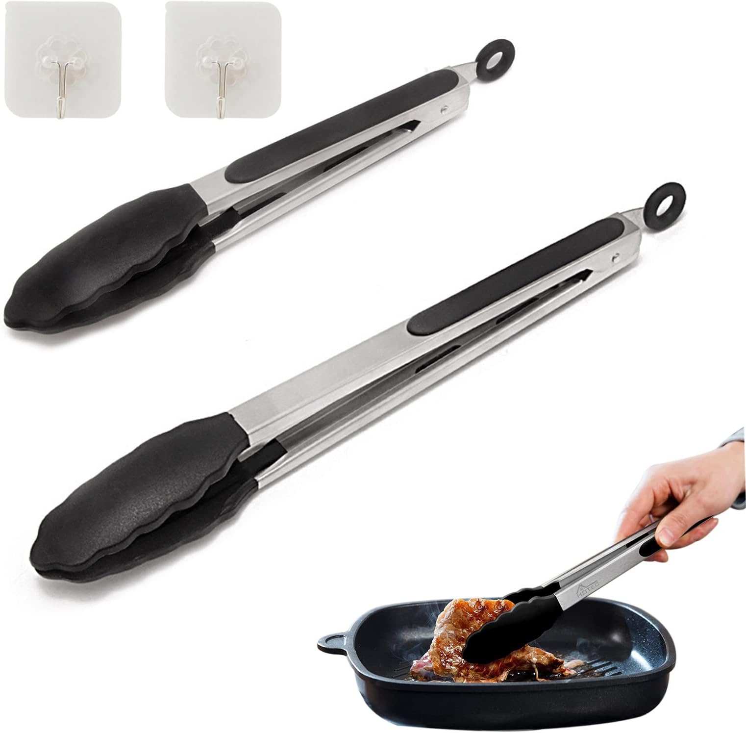 HOTEC Pinze da Cucina,Pinza Spaghetti,Pinze de Barbecue Acciaio Inoxe ...