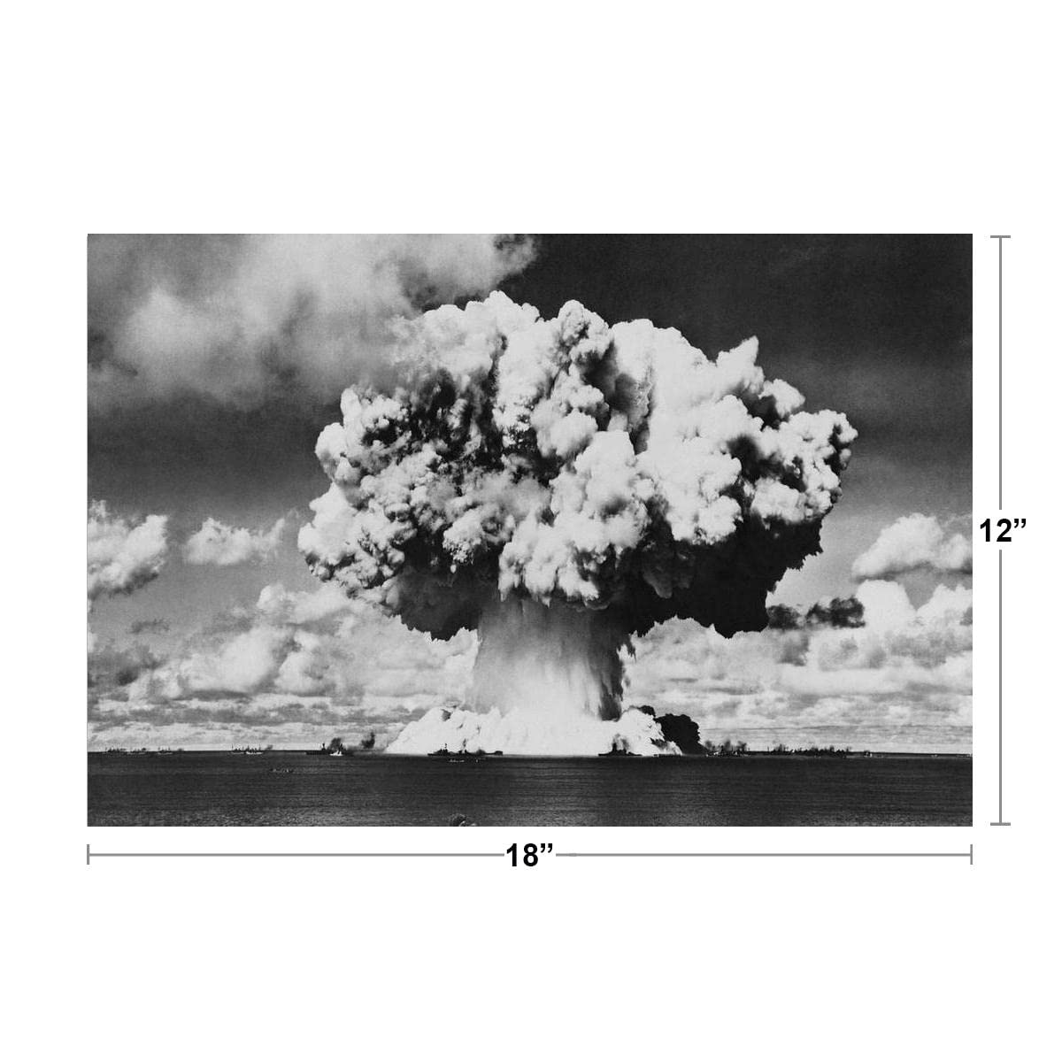 Atom Bomb Explosion Black And White