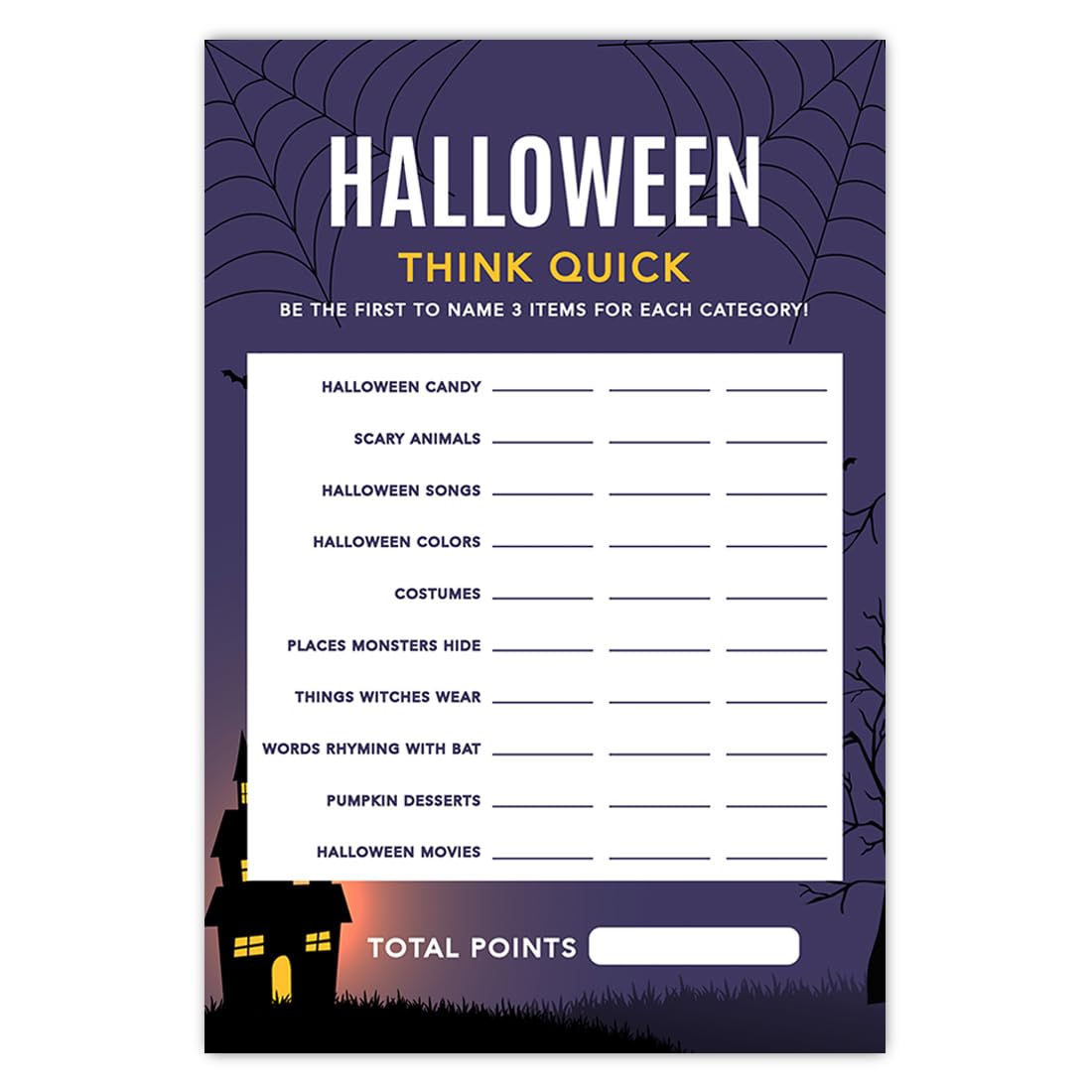 Amazon.com: Andaz Press 4x6 Halloween Birthday Party Games, Halloween ...