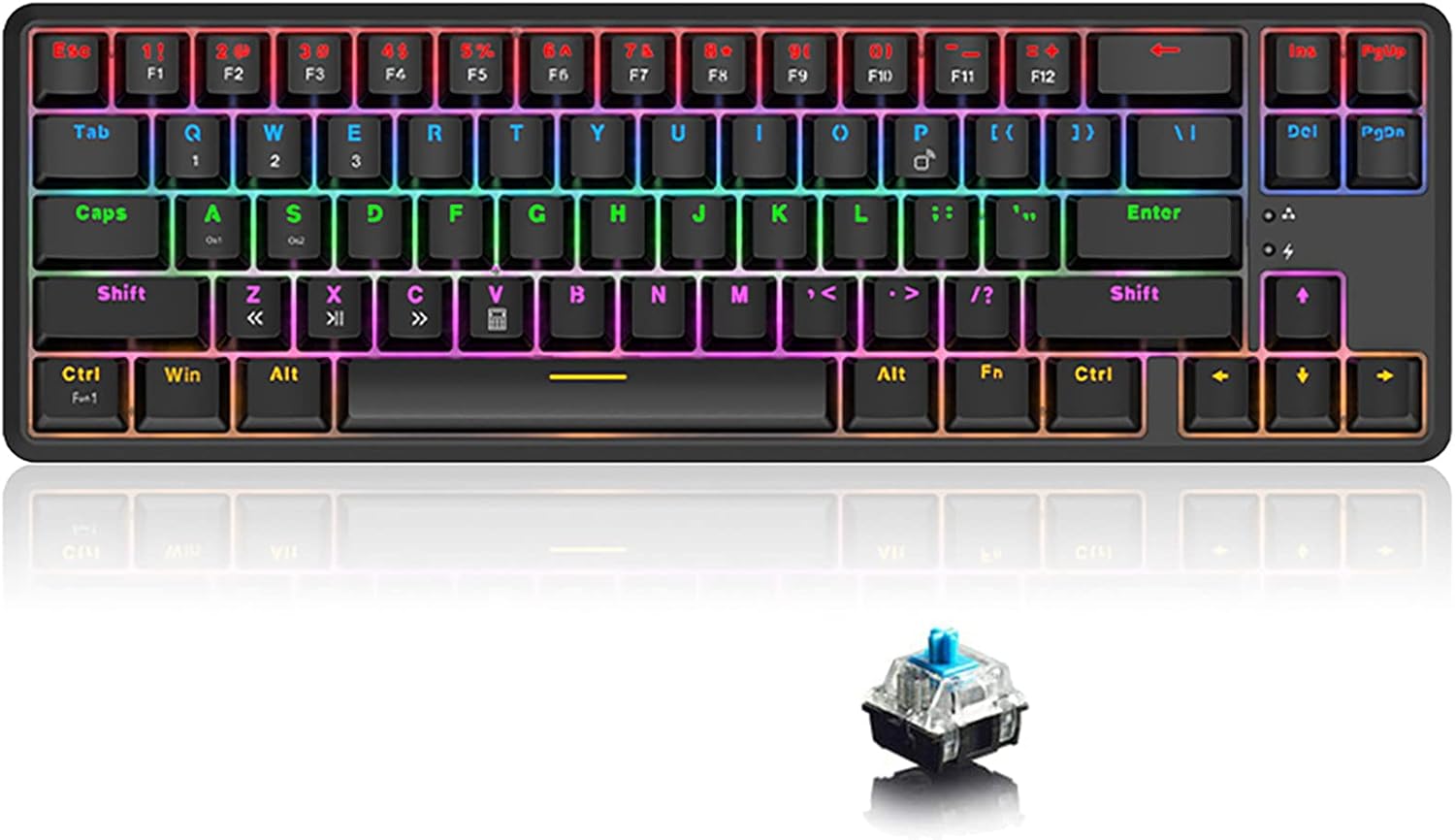 Amazon.com: Lomiluskr K680T Wireless 60% Mechanical Keyboard, Ultra ...