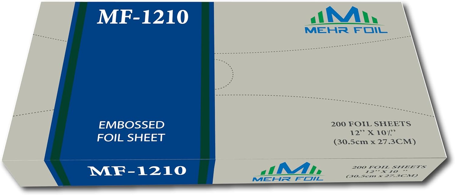 Amazon.com: Mehr Foil Premium Aluminum Foil Sheets | Convenient Pop-Up ...