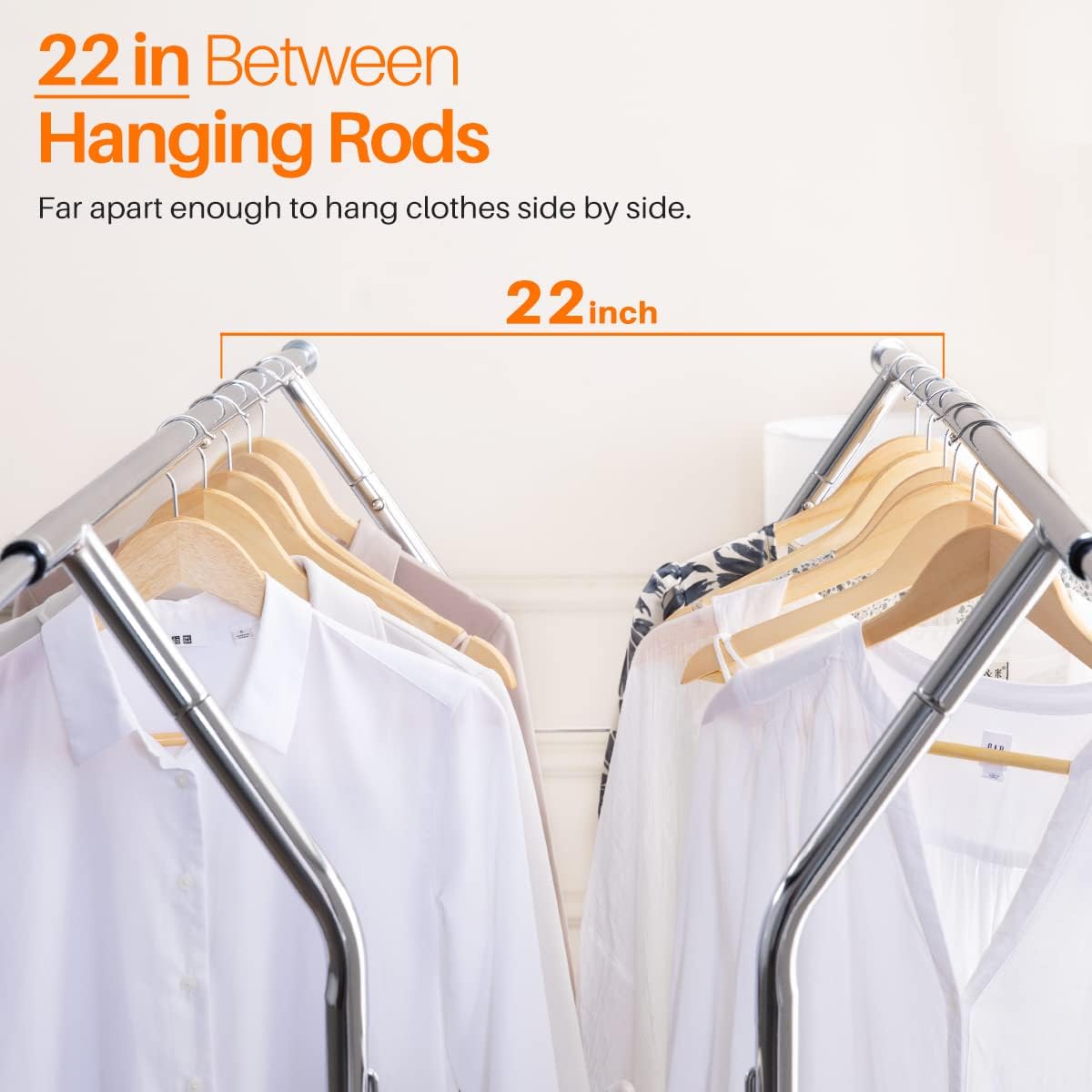 Buy HOKEEPER 330 Lbs Heavy Duty Garment Rack for Hanging Clothes ...