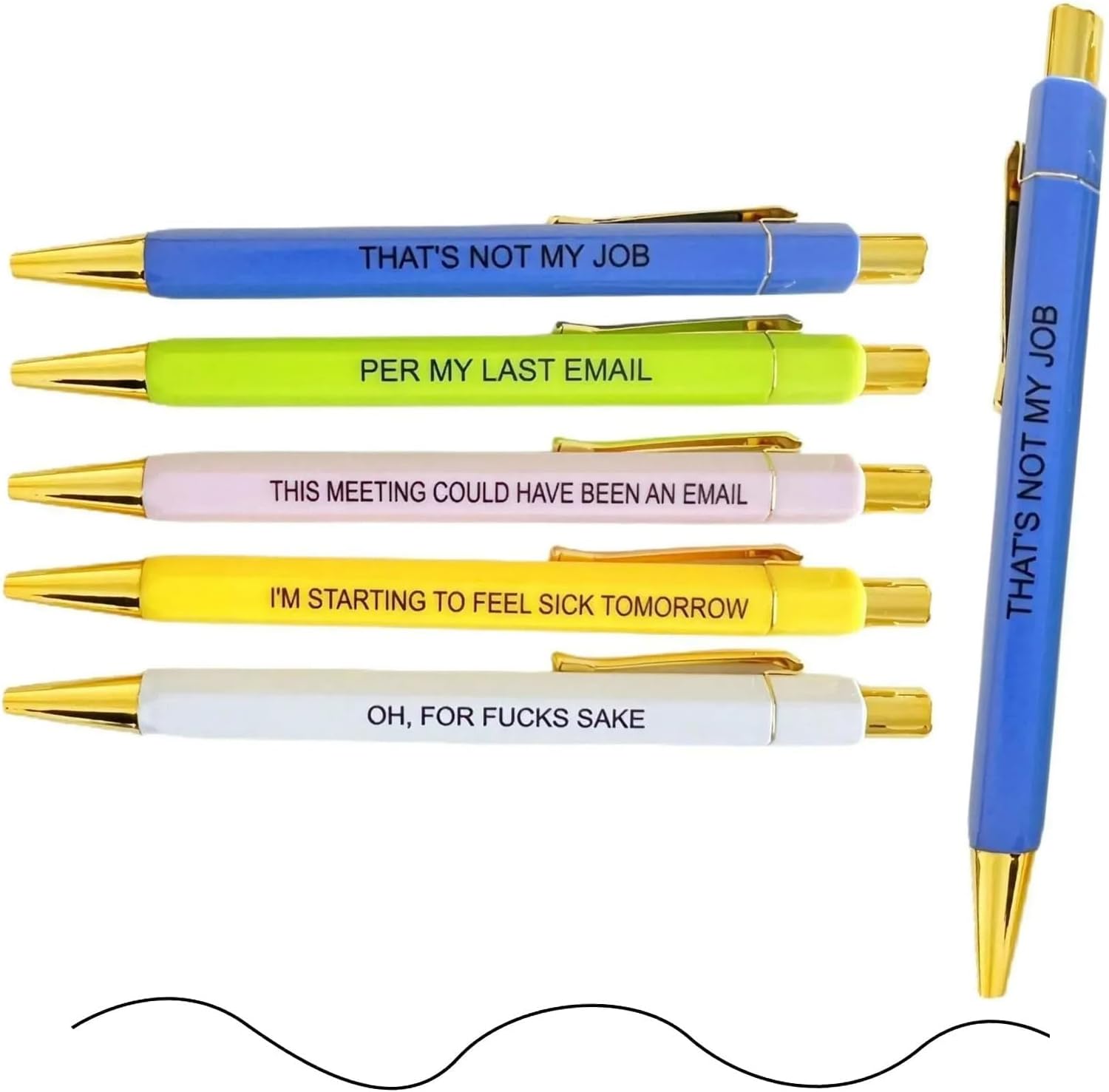 Amazon.com : Mementofor Motivational Badass Pen Set, Funny Pens Swear ...