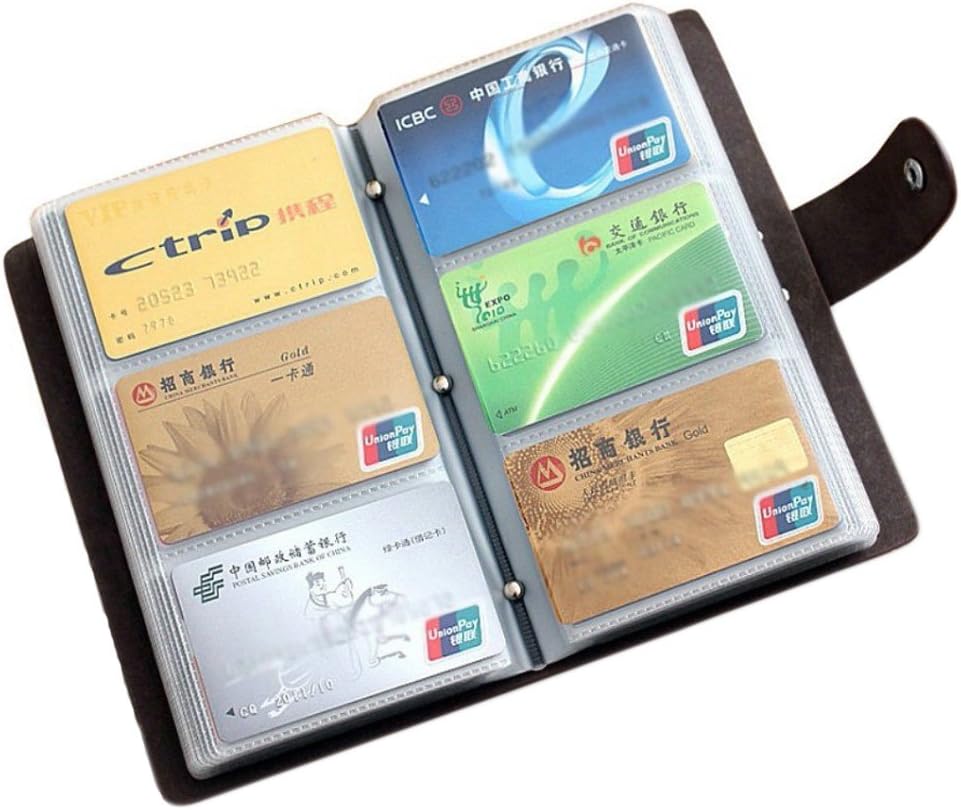 Amazon.com : RFID Credit Card Holder, Leather Business Card Organizer ...
