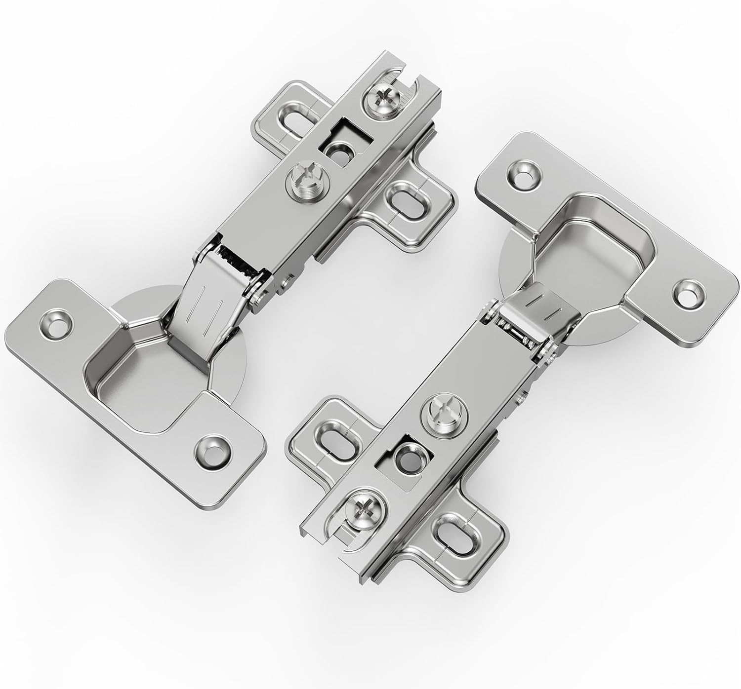 Chibery 10 Pack Full Overlay Cabinet Hinges, Regular Standard Closing ...