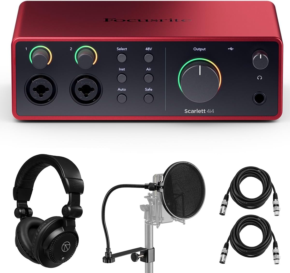 Amazon.com: Focusrite Scarlett 4i4 4th Gen USB Interface with Software ...