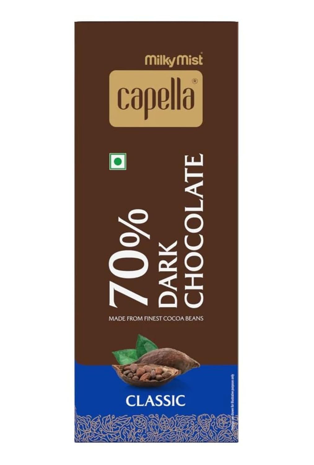Milky Mist Dark Chocolate 70% Classic 80 Gm : Amazon.in: Grocery ...
