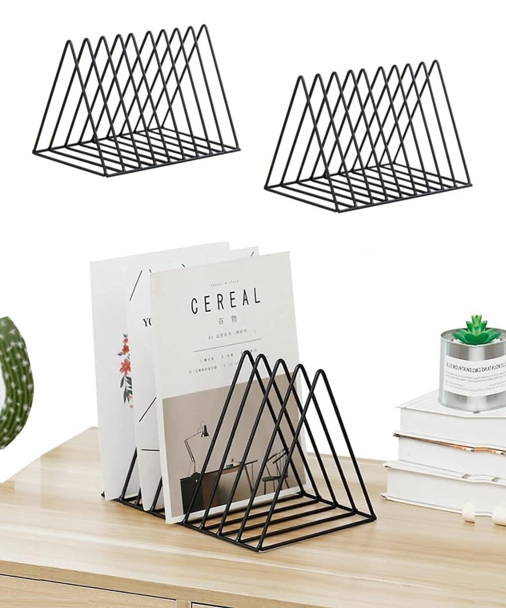 Buy NH10 DESIGNS Triangle Magazine Rack Stand, Newspaper Desk Rack ...