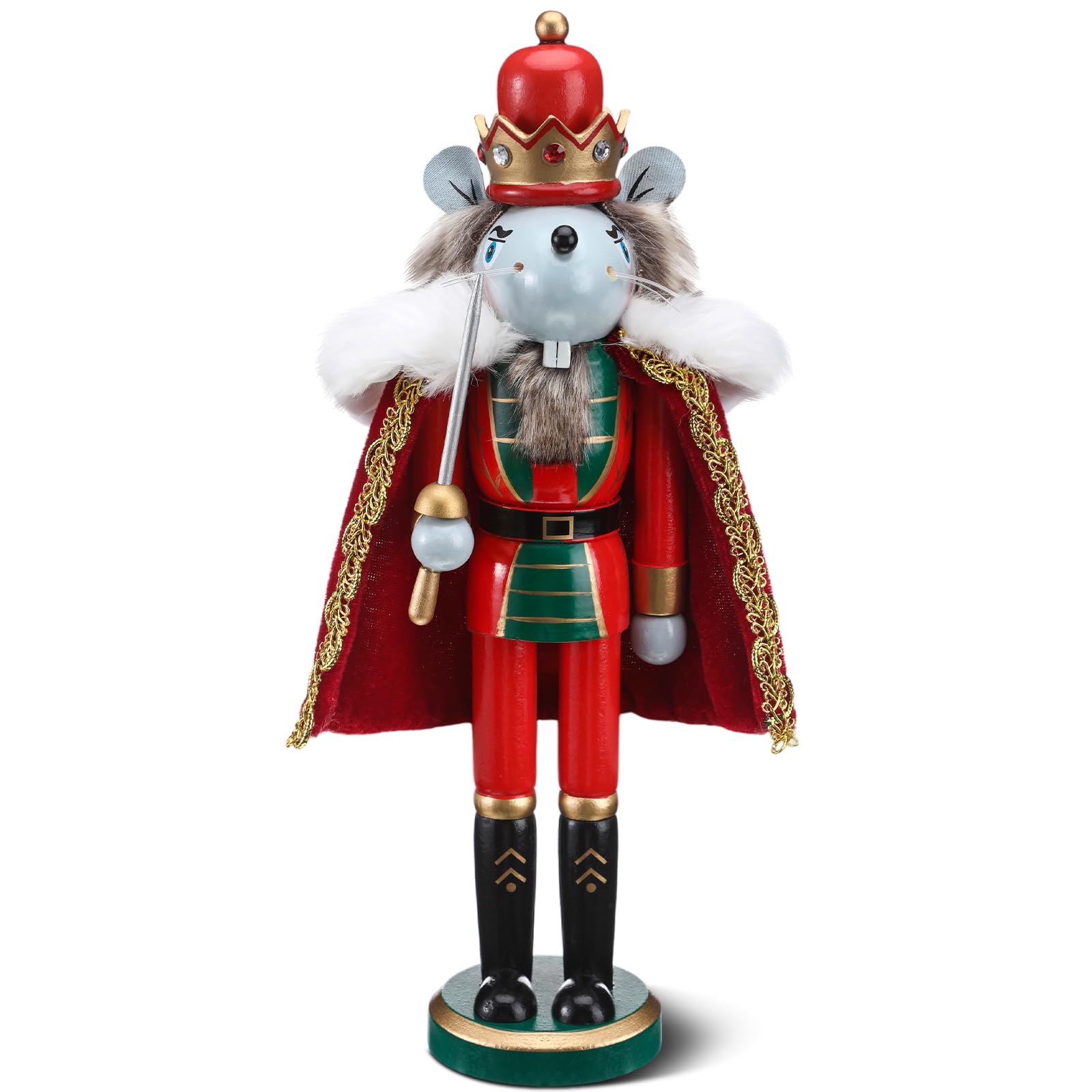 Amazon.com: Yousoontic 12 Inch Mouse King Wooden Nutcracker Christmas ...