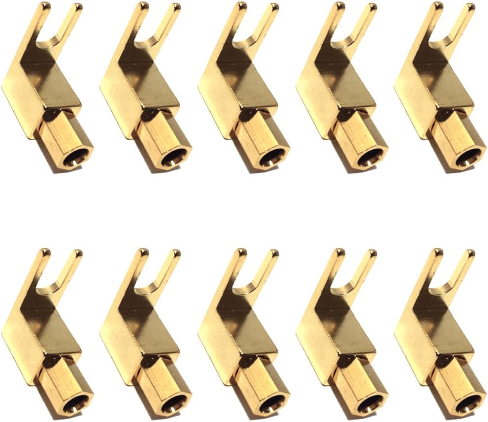 Amazon.com: CESS Right Angle Spade Fork - 4mm Banana Plug Socket ...