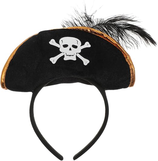 HOMSFOU Halloween Pirate Captain Headband with Skull Pattern Creative ...