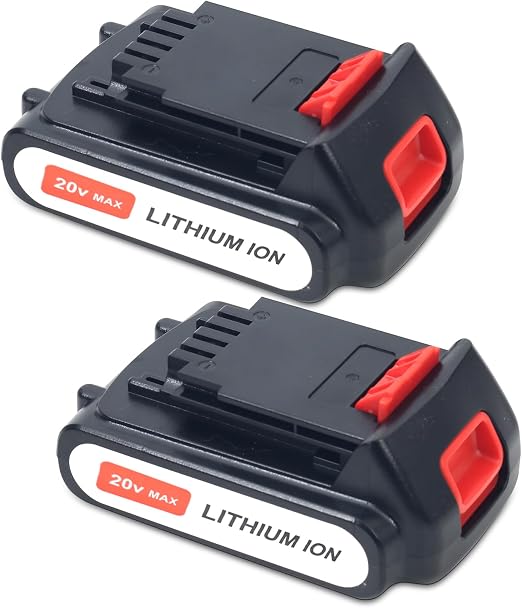 Amazon.com: GWELEC 2-Pack 20V 4.0Ah Lithium Battery for Black and ...