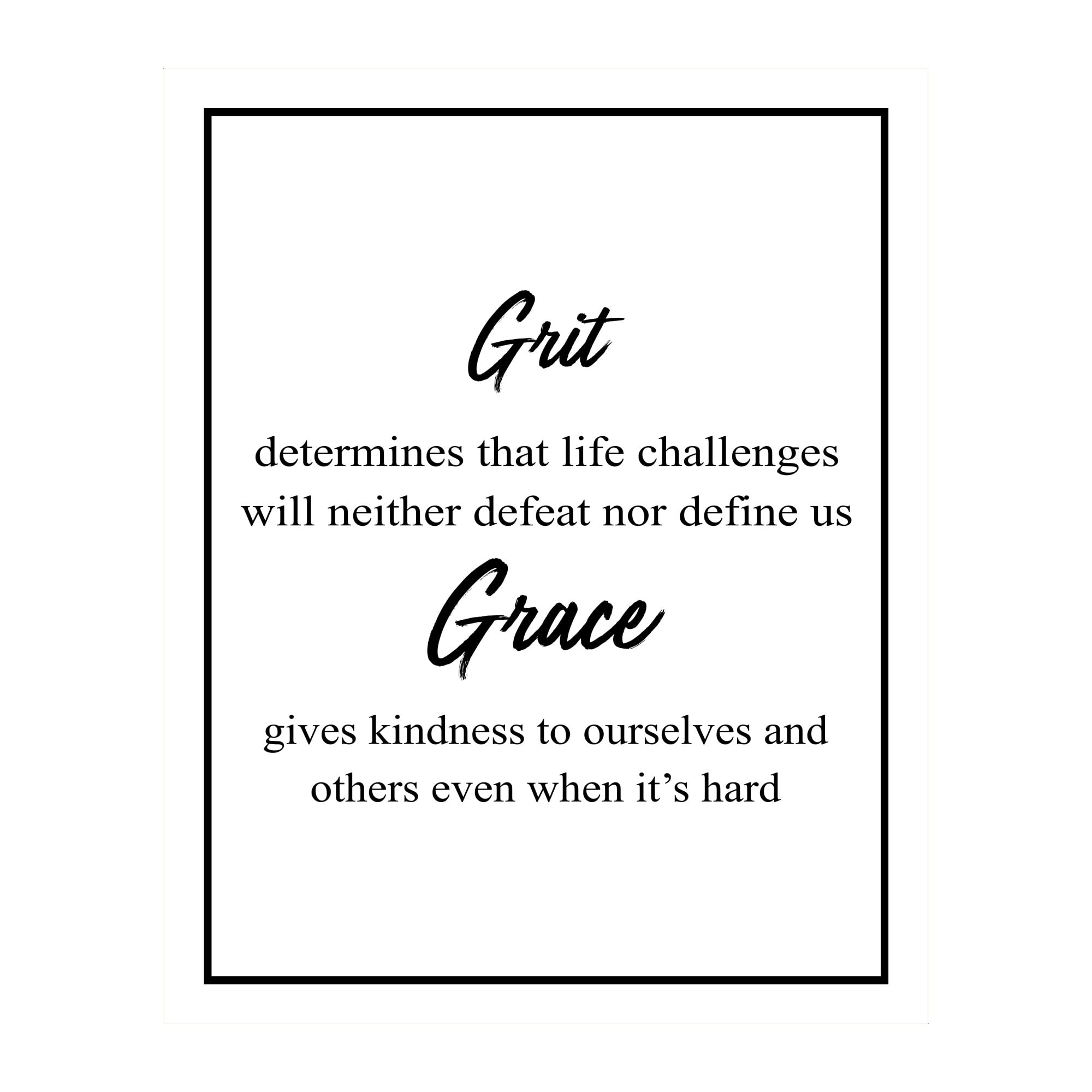 Buy Grit-Life Challenges Neither Defeat Nor Define Us Home Decor ...