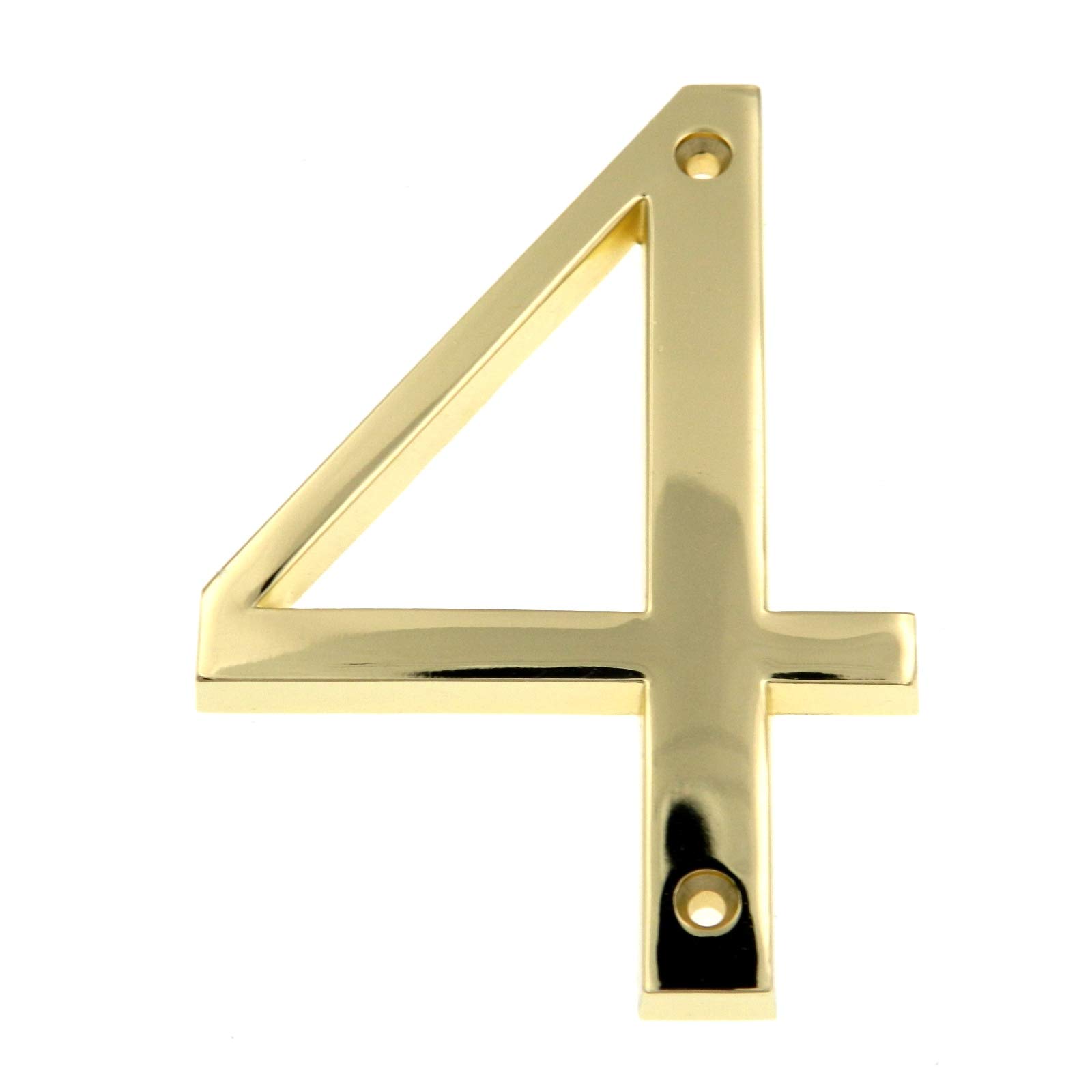 Amazon.com: Polished Brass 4" House Address Number (4) : Tools & Home ...