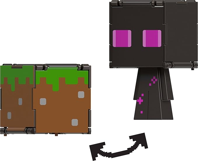 Amazon.com: Mattel Minecraft Flippin’ Figs Figures Collection with 2-in ...