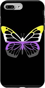 Amazon.com: iPhone 7 Plus/8 Plus Nonbinary Pride Butterfly Non Binary Genderqueer Nonbinary Case ...