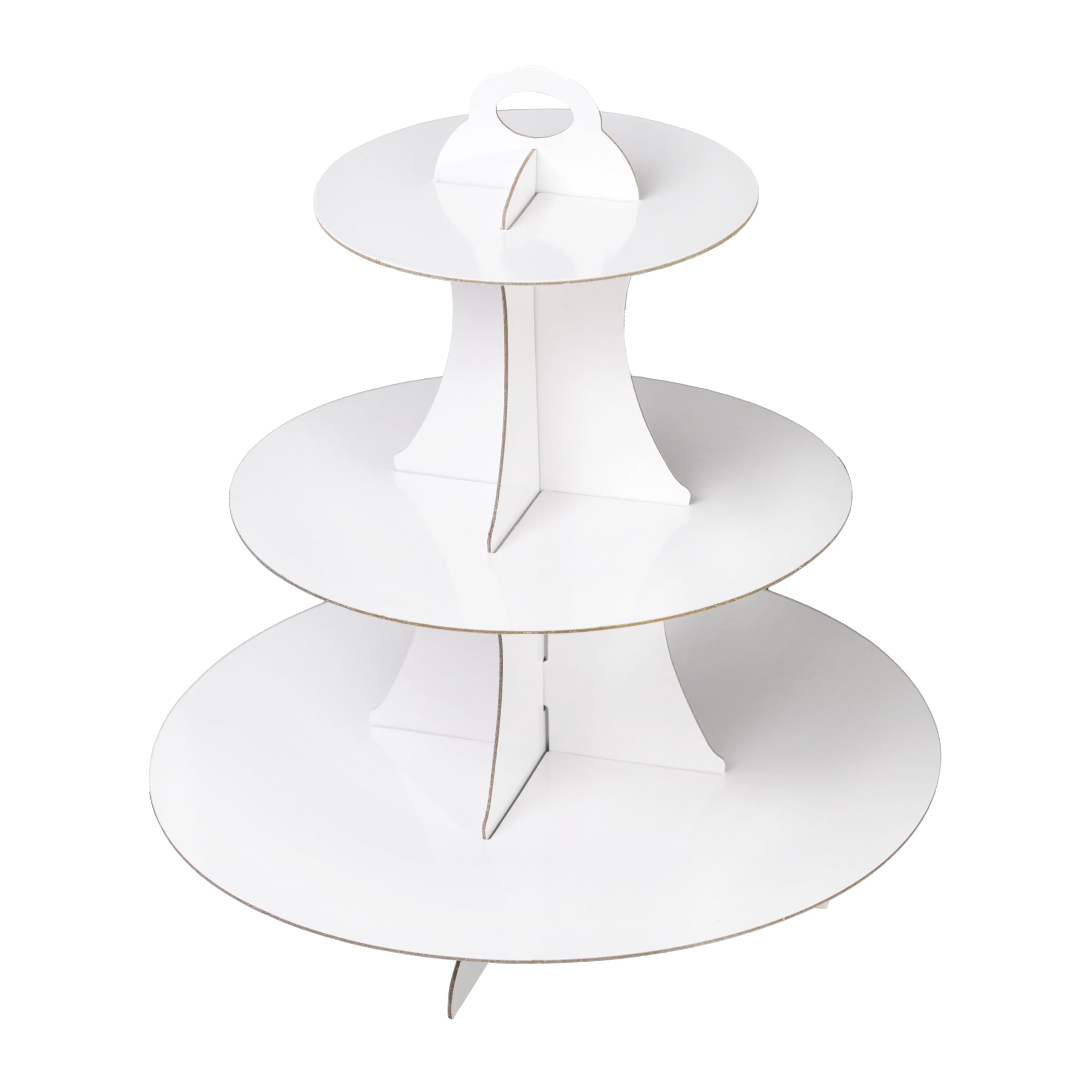 Amazon.com: 3-Tier Cardboard Cupcake Stand,White Cupcake Stand Tower ...