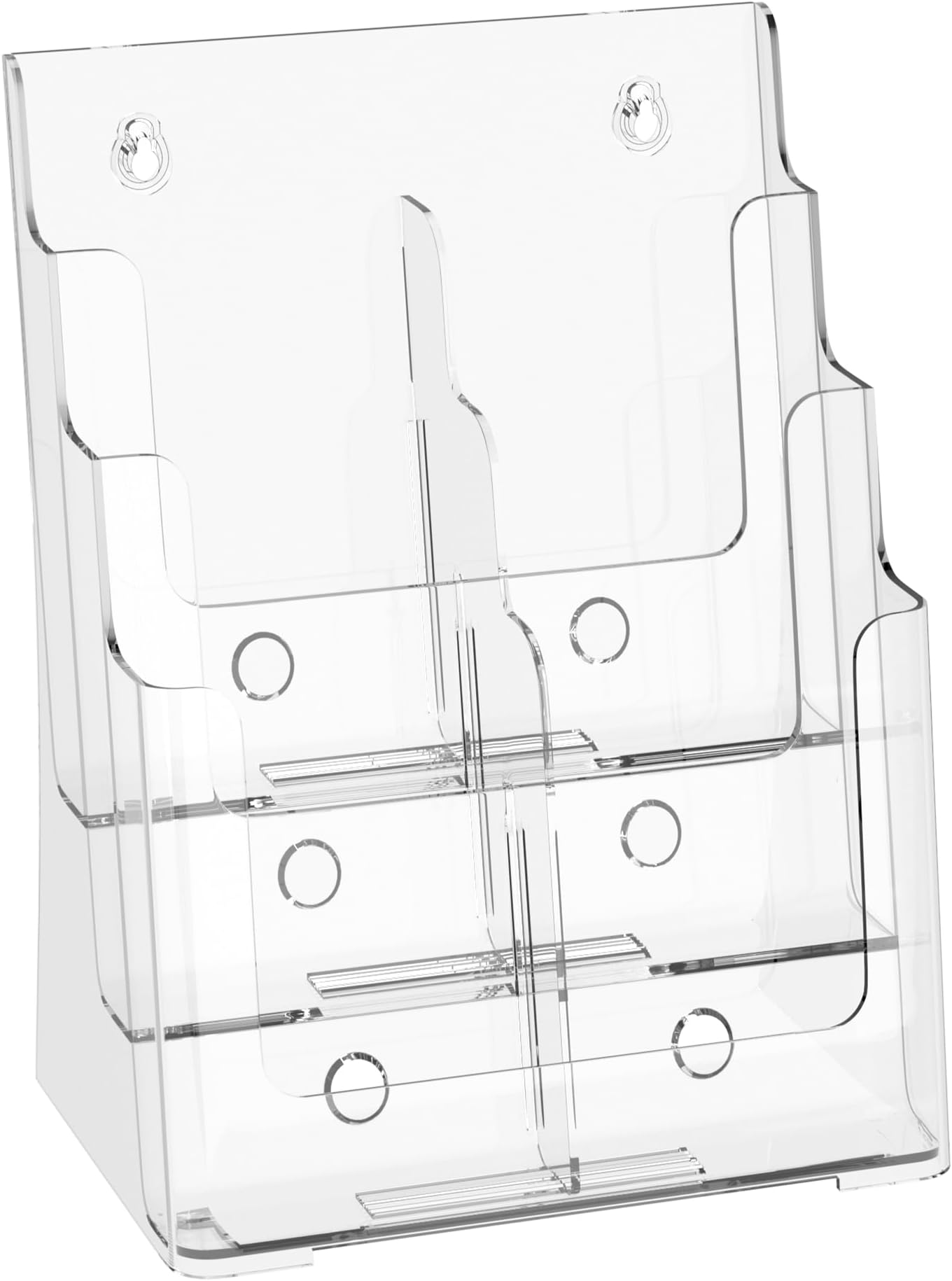 Amazon.com: Clear-Ad Acrylic Slatwall Brochure Organizer - 4 Tier ...