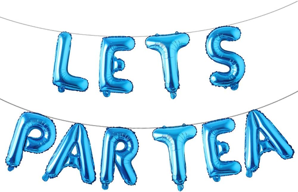 Amazon.com: Let's Par Tea Balloons Banner Tea Theme Birthday Party ...