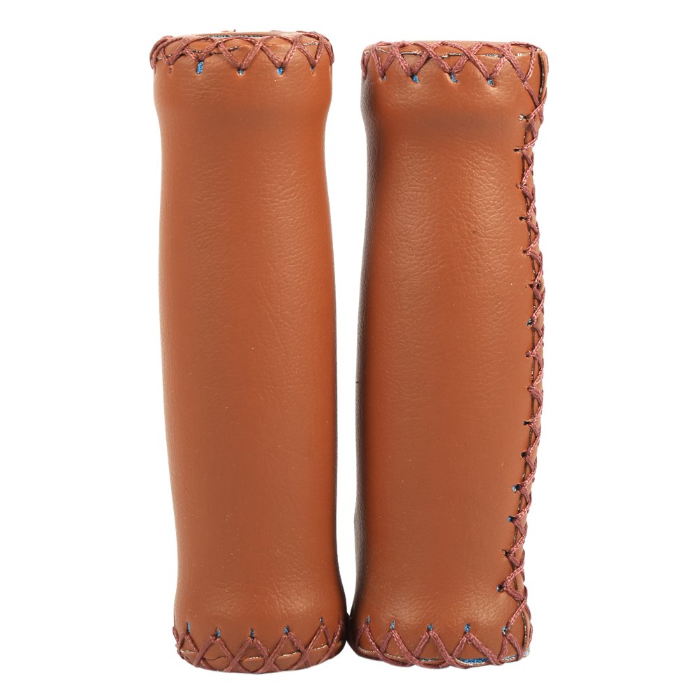 Amazon.com : ycle Retro Artificial Leather Handle Grips, Cycling MTB ...