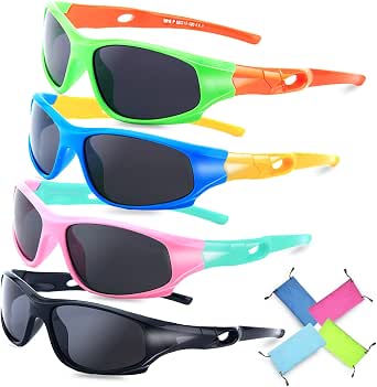 Amazon.com: Feaglo Kids Sunglasses Polarized, Kids Baseball Sunglasses ...