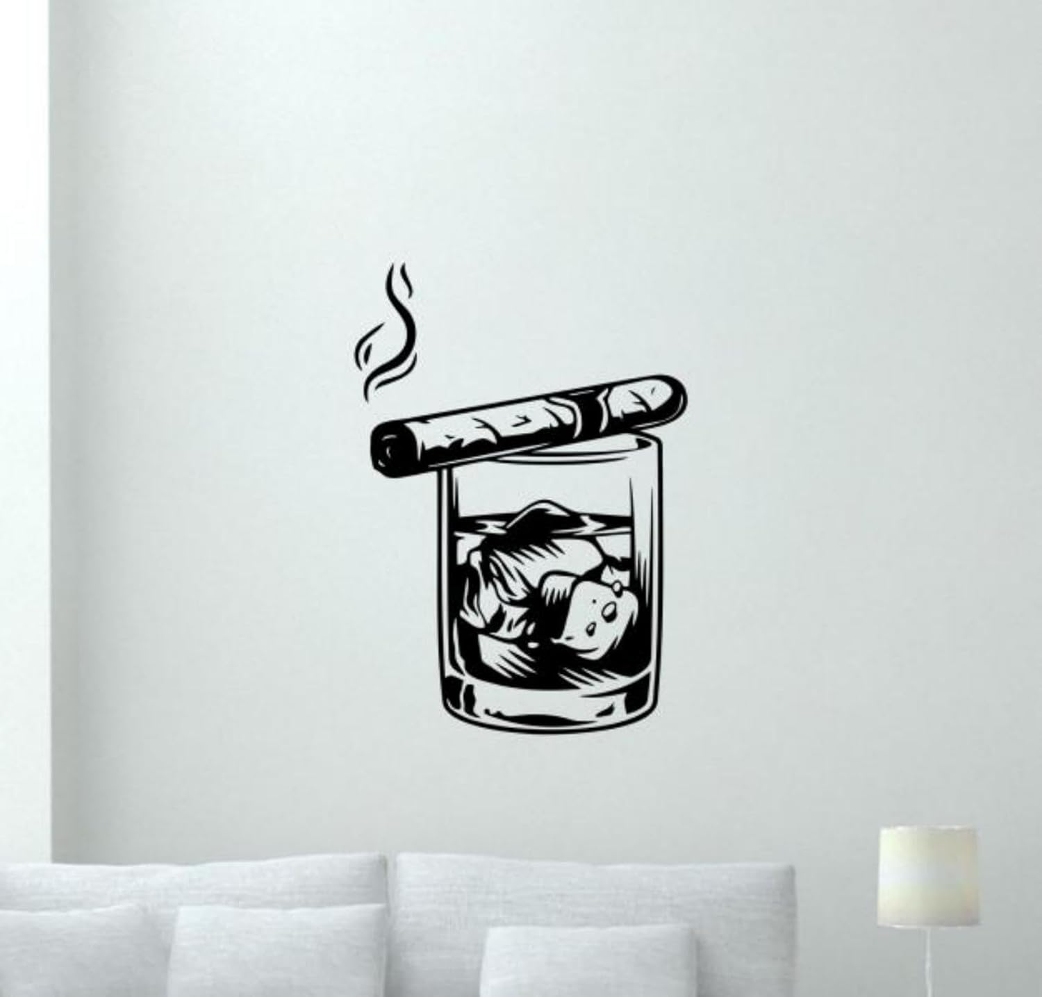 Amazon.com: Cigar and Whiskey Wall Decal Vinyl Sticker Bourbon Alcohol ...