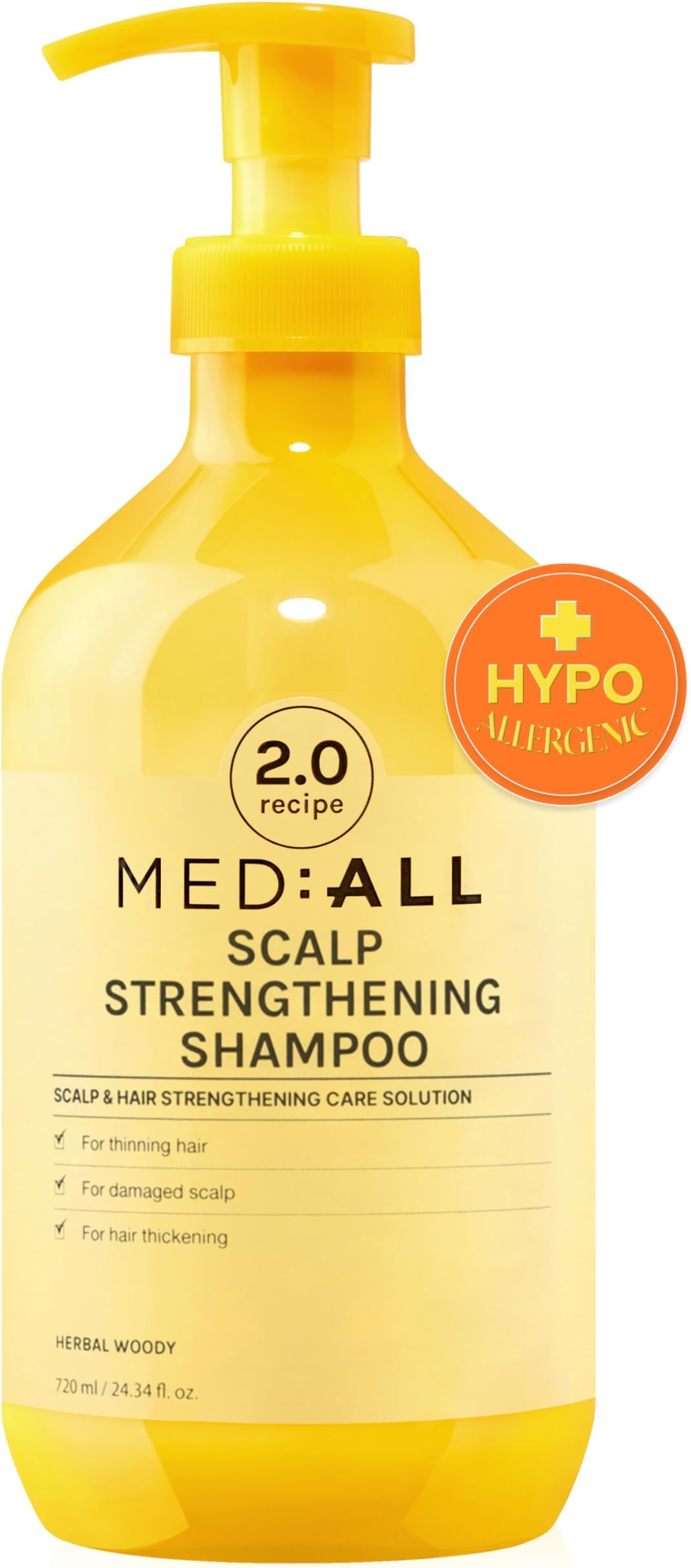 Amazon.com : MEDIALL Scalp Strengthening Shampoo Herbal Woody 24.34 fl ...