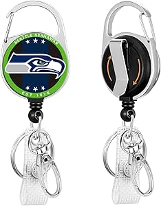 Amazon.com : for Seahawks Retractable Rugby Team Badge Clip and a ...